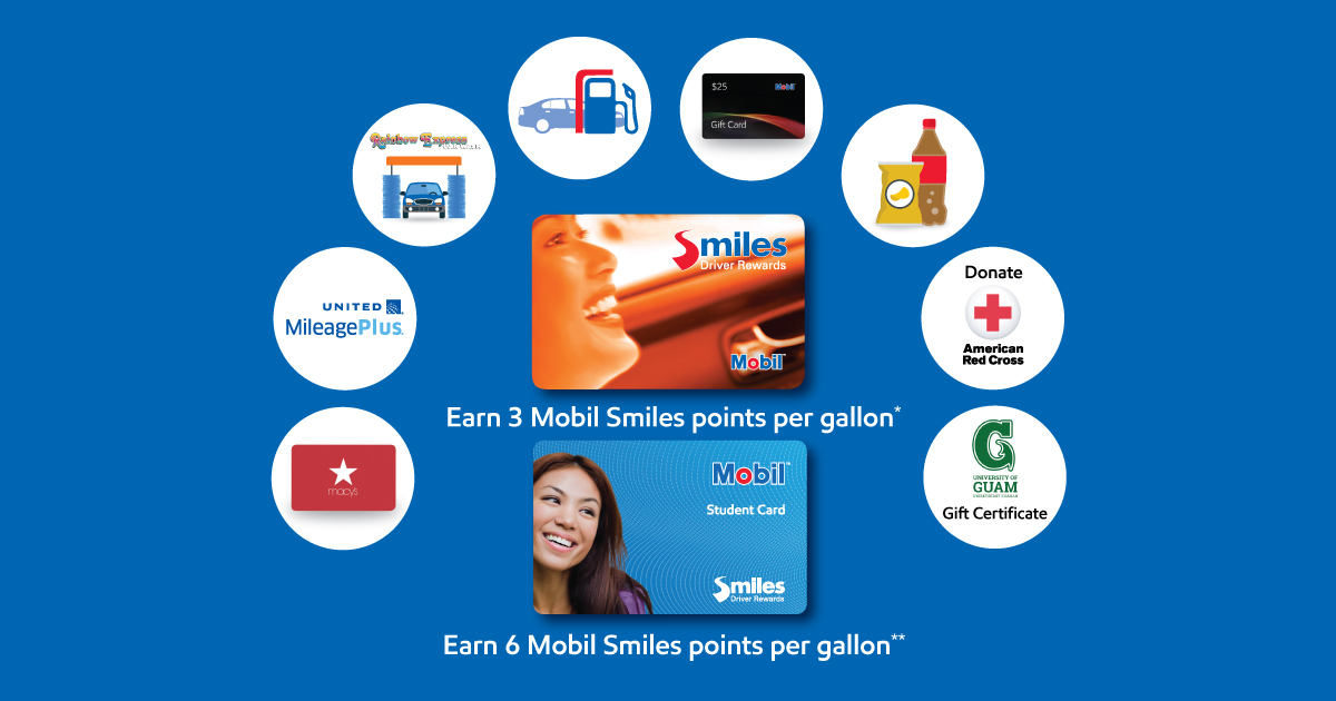Smiles Driver Rewards program | Mobil Guam